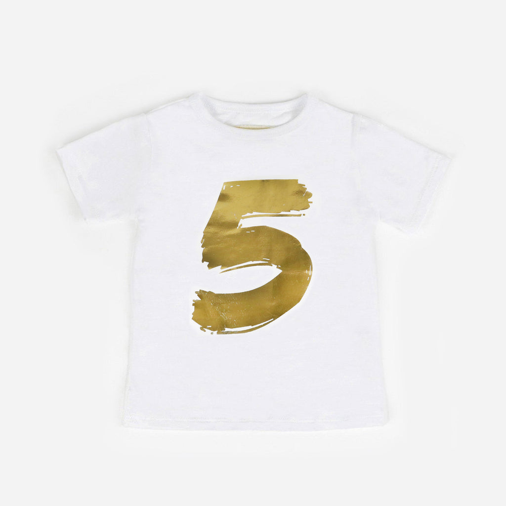Kids Organic Graphic Birthday Number T-Shirts | mini mioche